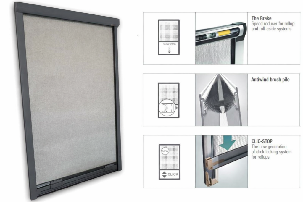 Roller Fly Screen Anthracite Frame - blinds-2you.co.uk